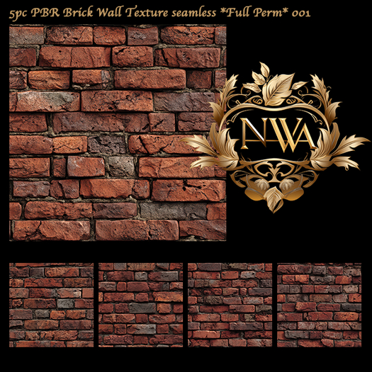 Second Life Marketplace - 5pc PBR Brick Wall Texture seamless *Full ...