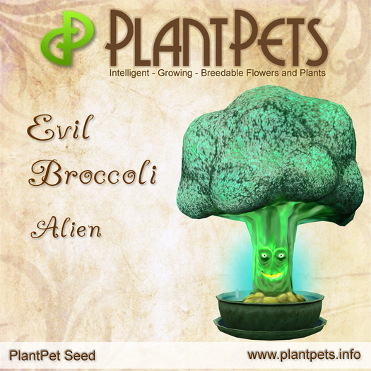 Second Life Marketplace - PlantPet Seed [Evil Broccoli *Alien*] *Common*