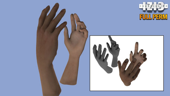 Second Life Marketplace - Mesh Hands - Full Perm (1 Impact ...