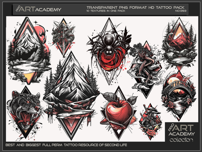 Second Life Marketplace - @PAA - Tattoo Texture Pack 1393