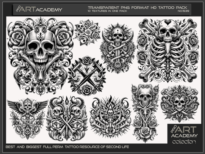 Second Life Marketplace - @PAA - Tattoo Texture Pack 1539