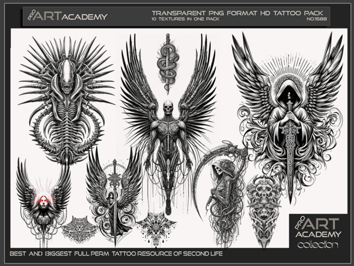 Second Life Marketplace - @PAA - Tattoo Texture Pack 1588