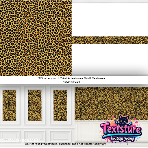 Second Life Marketplace - TBJ-Leopard Print 4 textures Wall Textures ...