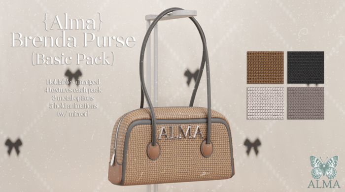 Second Life Marketplace - {Alma} Brenda Purse (Basics Pack)