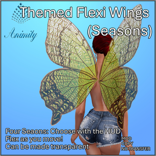 Second Life Marketplace - *Animity* Themed Flexi Wings (Seasons)