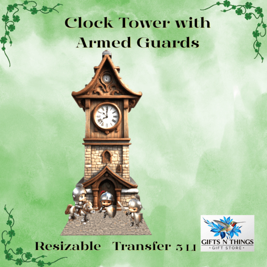 Second Life Marketplace - Clock Tower with Armed Guards Resize Bag