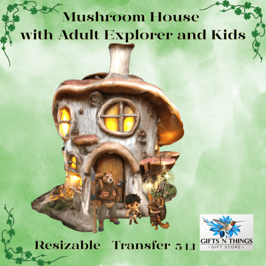 Second Life Marketplace - Mushroom House with Adult Explorer and Kids ...