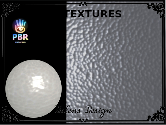 Second Life Marketplace - 3D textures 2 PBR materials hammered glass ...