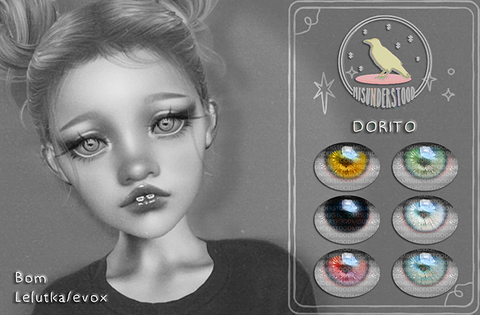 Second Life Marketplace - Misunderstood. Dorito eyes (Lel evoX, Bom)/demo/