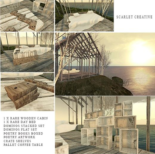 Second Life Marketplace - Scarlet Creative June Arcade Wooden Retreat RARE