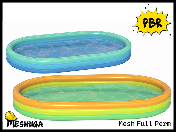 Second Life Marketplace - Meshuga PBR Inflatable Kids Pool FULL PERM MESH