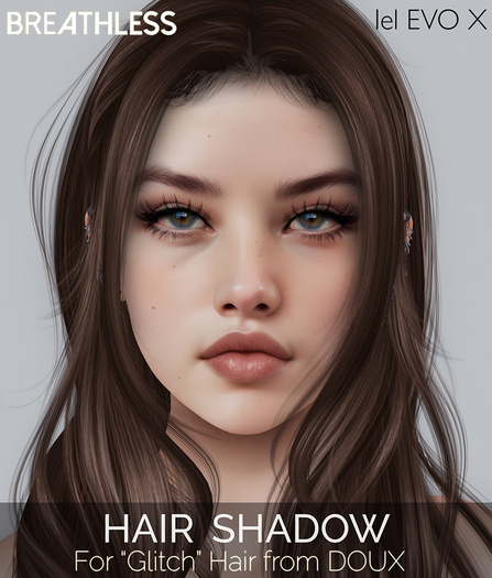 Second Life Marketplace - BREATHLESS Hair Shadow ("Glitch" Hair from DOUX)