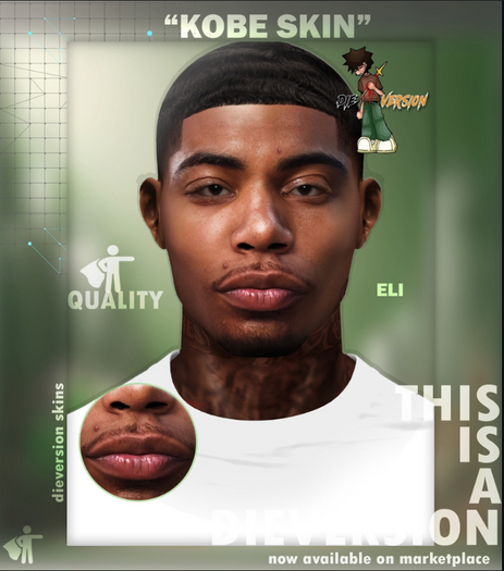 Second Life Marketplace - /DV/ Kobe Skin (Eli)