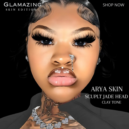 Second Life Marketplace - Glamazing ARYA SKIN JADE HEAD CLAY DEMO