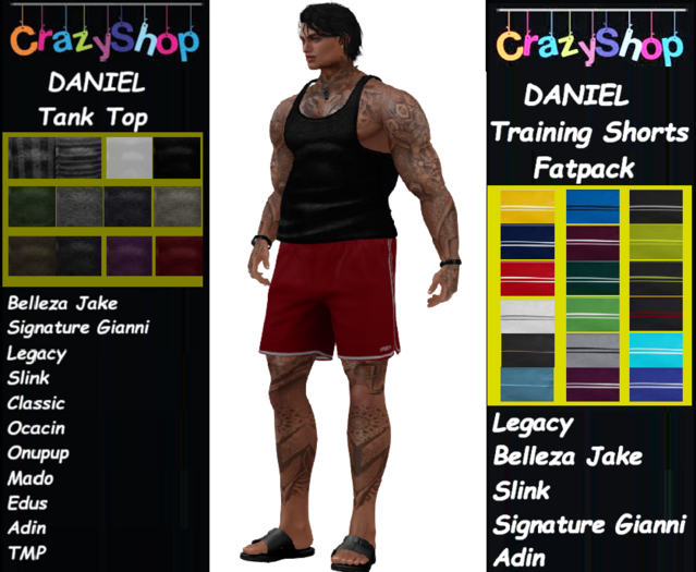 Second Life Marketplace - Crazy Daniel Complet Outfit Fatpack