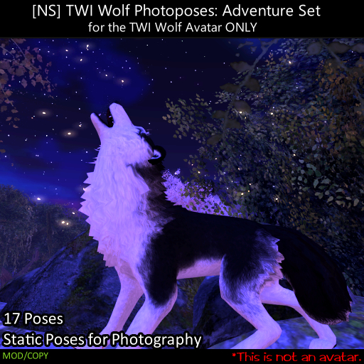 Second Life Marketplace - TWI Wolf Photoposes: Adventure Set