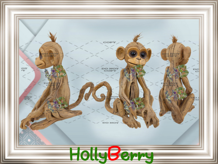 Second Life Marketplace - HB: Carved Wood Monkey FuLL PERM