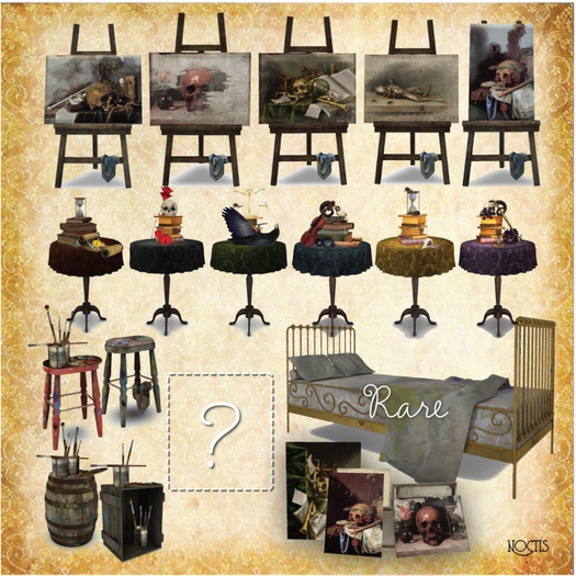 Second Life Marketplace - [noctis] vanitas Still life table fiddle