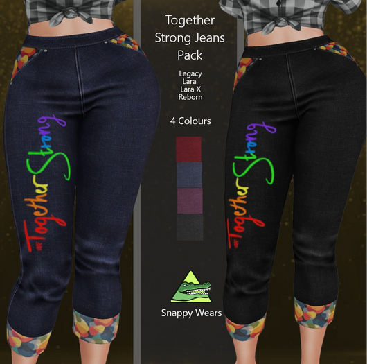 Second Life Marketplace - Snappy - Together Strong Jeans Pack