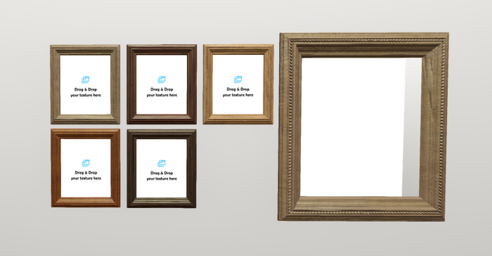 Second Life Marketplace - LBB - OLD WOOD PHOTO FRAME -MIRROR FP