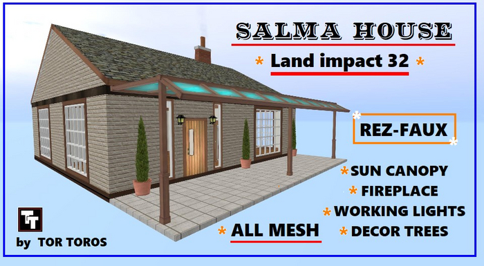Second Life Marketplace - REZ-FAUZ SALMA HOUSE 321Li (26X20) (Boxed ...