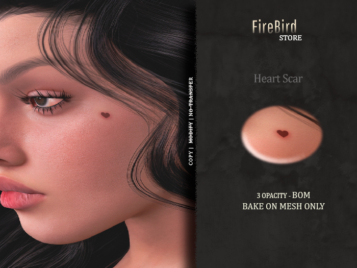 Second Life Marketplace - FireBird-Heart Scar