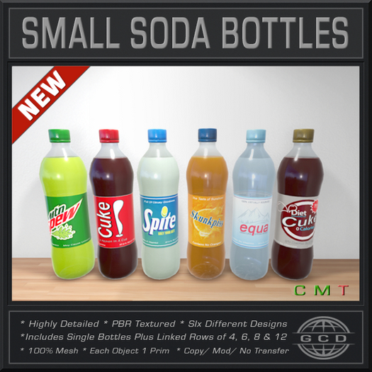 Second Life Marketplace - Soda Bottle / Soft Drinks Bottles