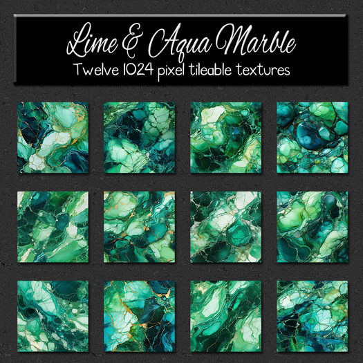 Second Life Marketplace - *Wallflowers* Lime & Aqua Marble