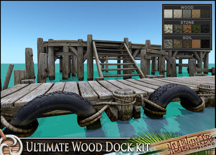Second Life Marketplace - HeadHunter's Island - Ultimate Old Wood Dock ...