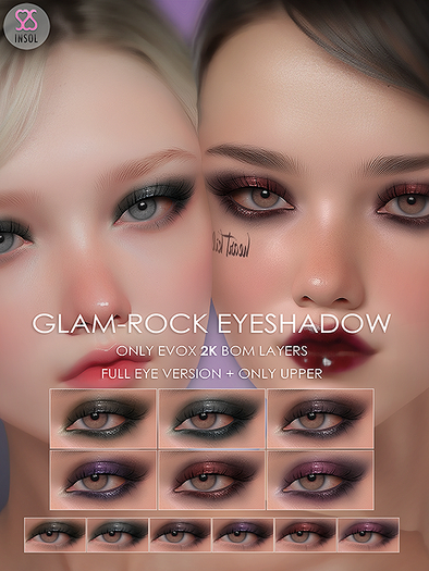Second Life Marketplace - Insol: Glam-rock shadows (Evox BOM)