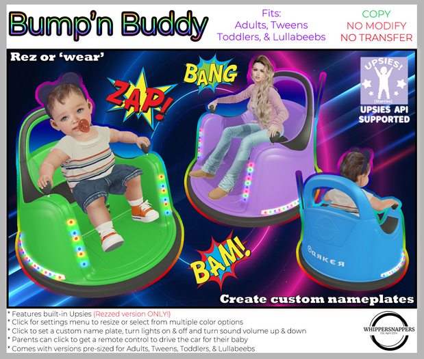 Second Life Marketplace - ! Whippersnappers ! - Bump'n Buddy