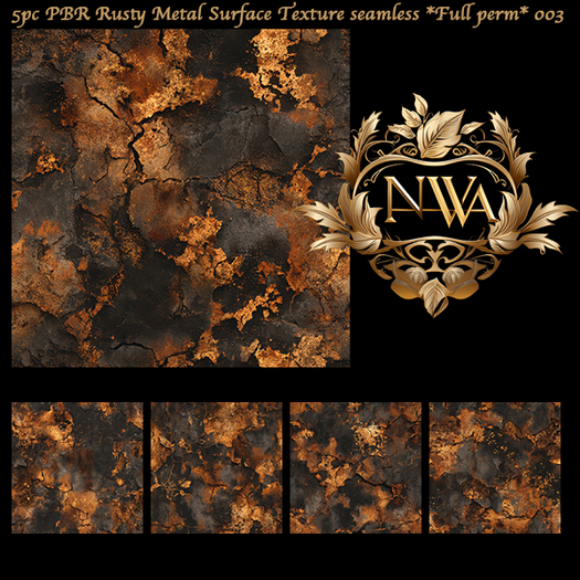 Second Life Marketplace - 5pc PBR Rusty Metal Surface Textur seamless ...