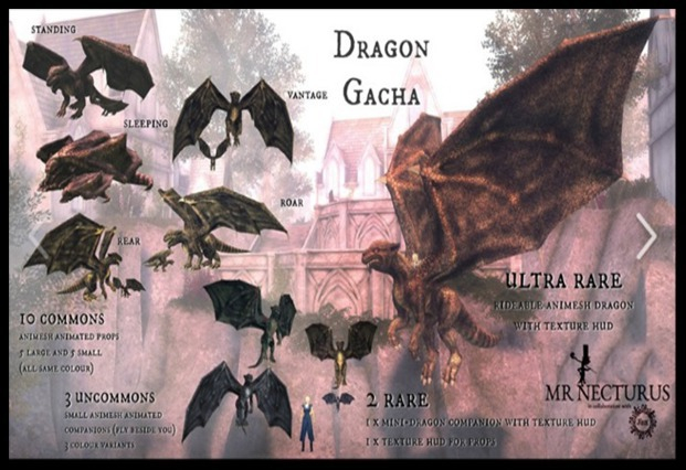 Second Life Marketplace - Mr Necturus & Jinx : Dragon Gacha Vantage SMALL