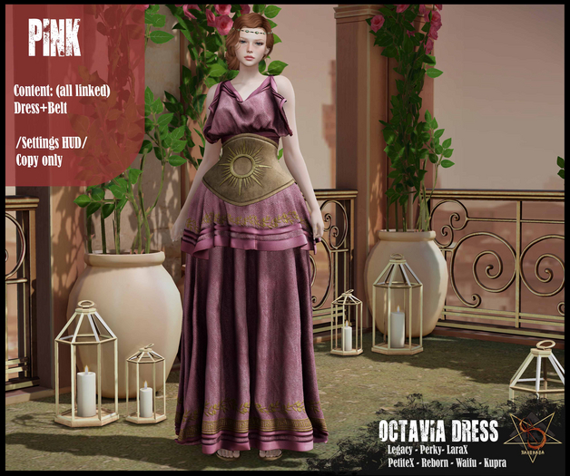 Second Life Marketplace - //RKS// Octavia Dress - Pink
