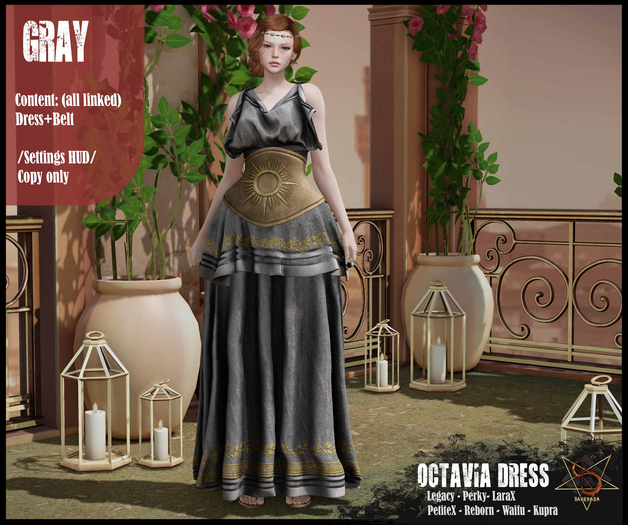 Second Life Marketplace - //RKS// Octavia Dress - Gray