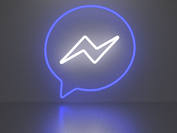 Second Life Marketplace - Messenger logo neon sign Full Permission