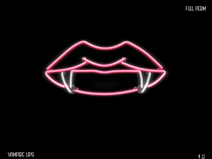 Second Life Marketplace - ~ VV ~ Vampire Lips - Neon - Full Perm