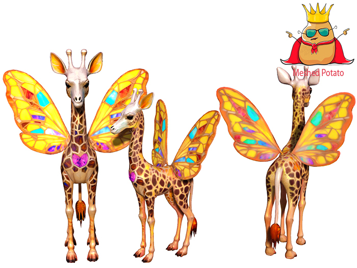 Second Life Marketplace - Meshed Potato Steampunk Giraffe Full Perm