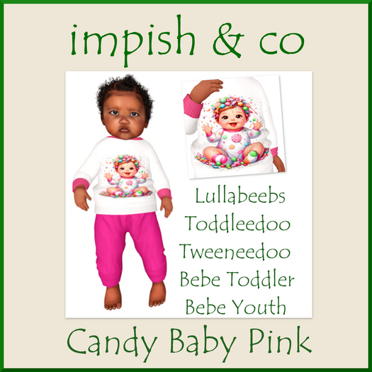 Second Life Marketplace - impish & co ~ Candy Baby Pink BOX