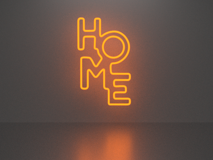 Second Life Marketplace - Home neon sign Full Permission