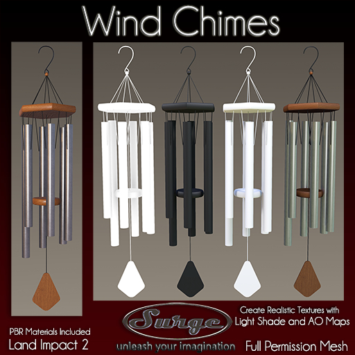 Second Life Marketplace - Wind Chimes - Full Permission Mesh