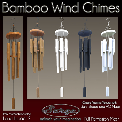 Second Life Marketplace - Bamboo Wind Chimes - Full Permission Mesh