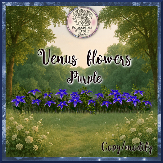 Second Life Marketplace - **Venus flowers**purple**Poussieres d'Etoile ...