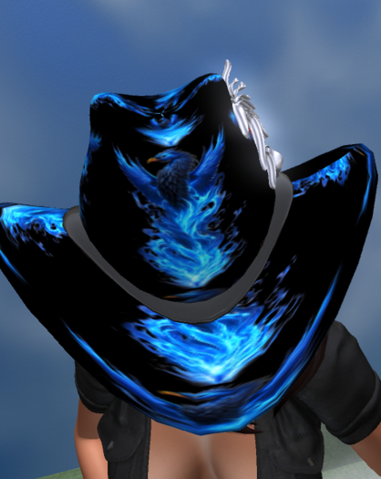 Second Life Marketplace - Electric Blue Phoenix Cowboy Hat