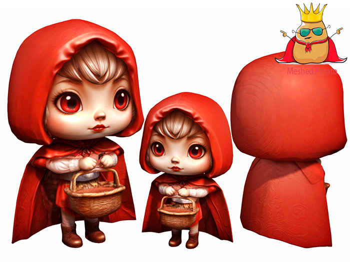 Second Life Marketplace - Chibi Little Red Riding Hood Full Perm