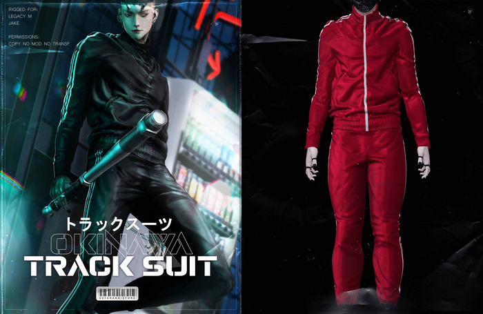 Second Life Marketplace - TANAKA - OKINAWA TRACK SUIT - RED