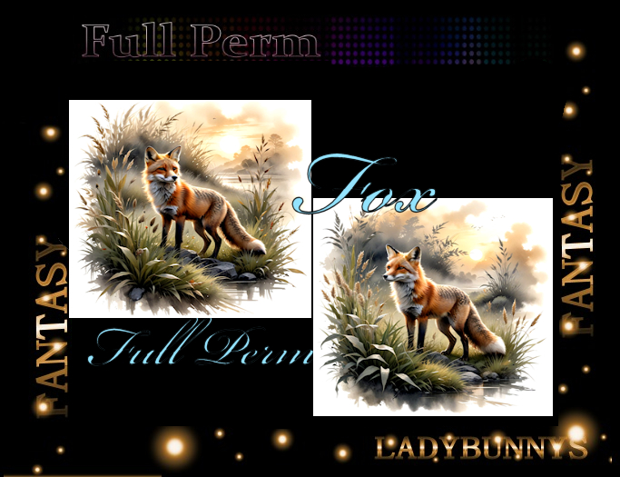 Second Life Marketplace - Wall Art- Fox Art-full perm art textures