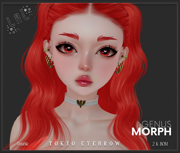 Second Life Marketplace - LAL-TOKYO EyeBrow Genus MORPHtoon (BOM)