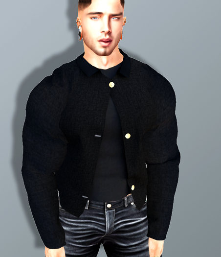 Second Life Marketplace - Brutal Geno Jacket Pitch Black Kario Flex