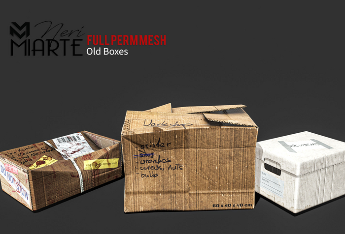 Second Life Marketplace - ..:M I A R T E:..Full Permission Old Dirty Boxes
